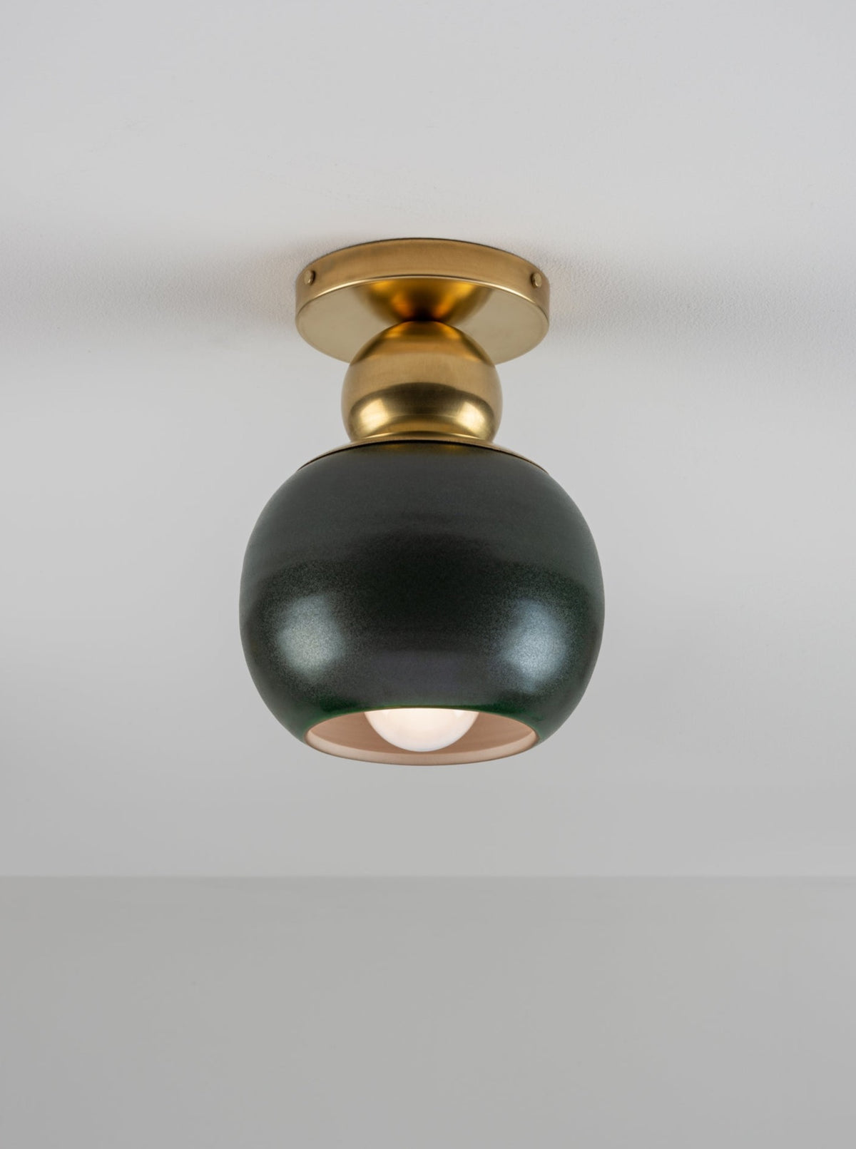 Terrene Flushmount in Juniper and Brass | The Light Factory