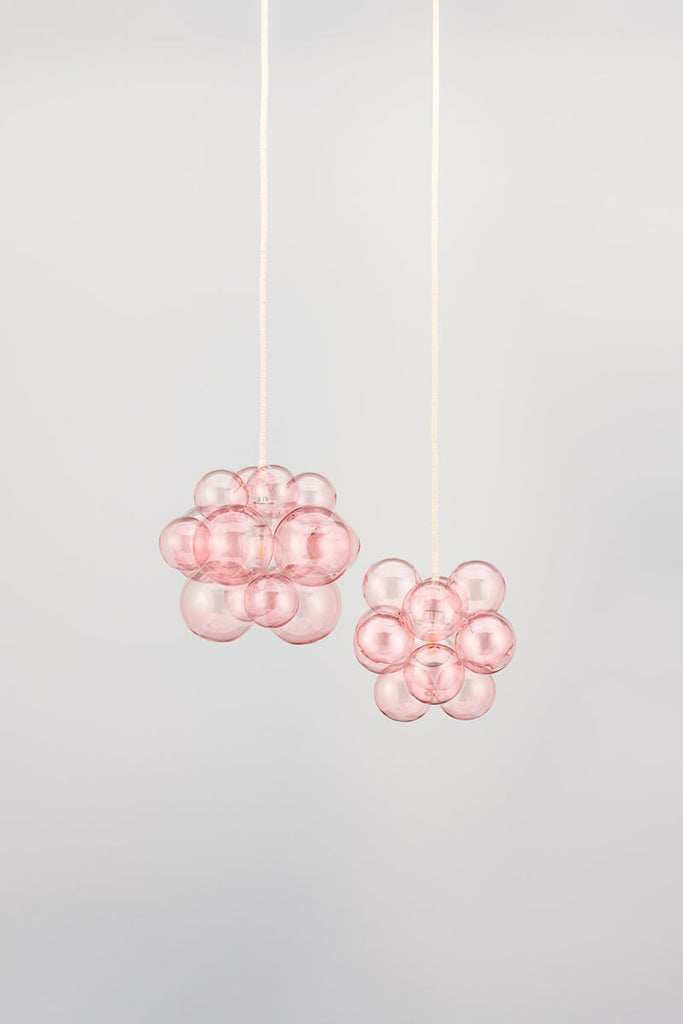The Organic Blush Glass Bubble Chandelier | The Light Factory